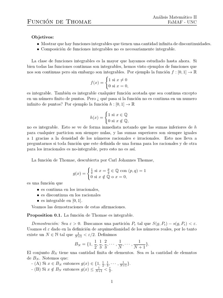 Funcion de Thomae | PDF | Función (Matemáticas) | Relaciones matematicas