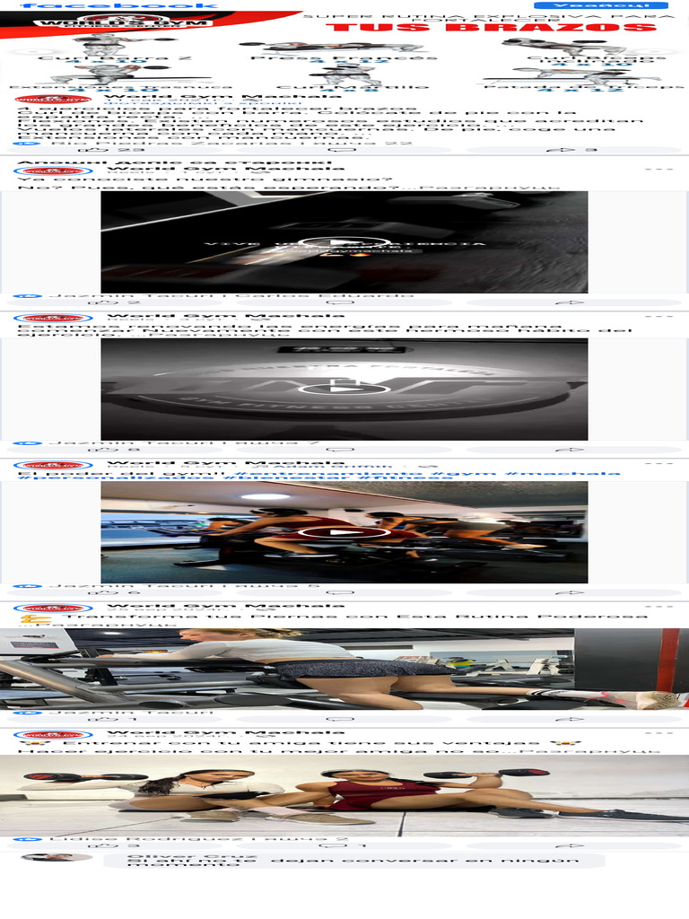 4 Ejercicios para Fortalecer Brazos... - World Gym Machala | PDF