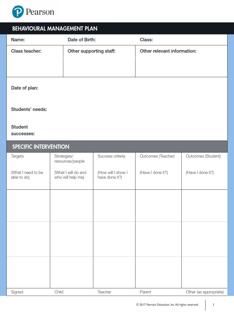 Int ClassroomManagement Analy BMP Sample1 | PDF
