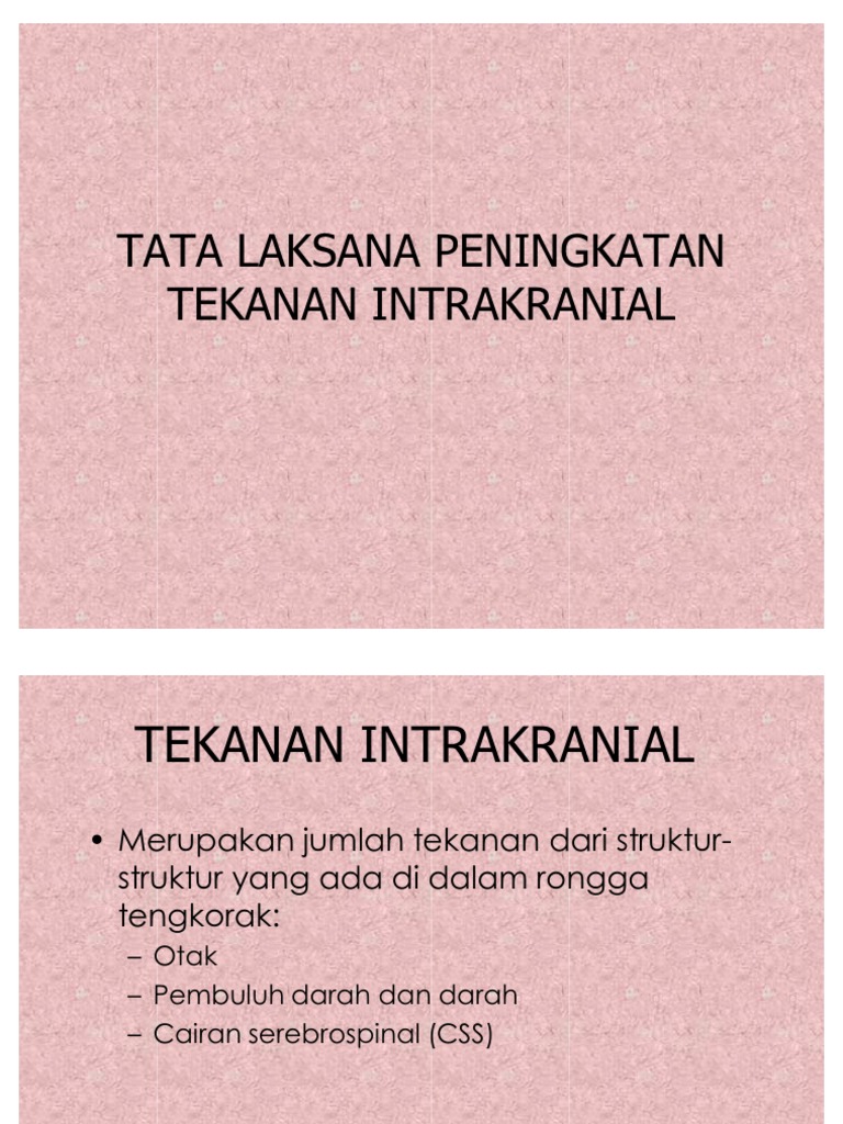 Peningkatan Tekanan Intrakranial | PDF