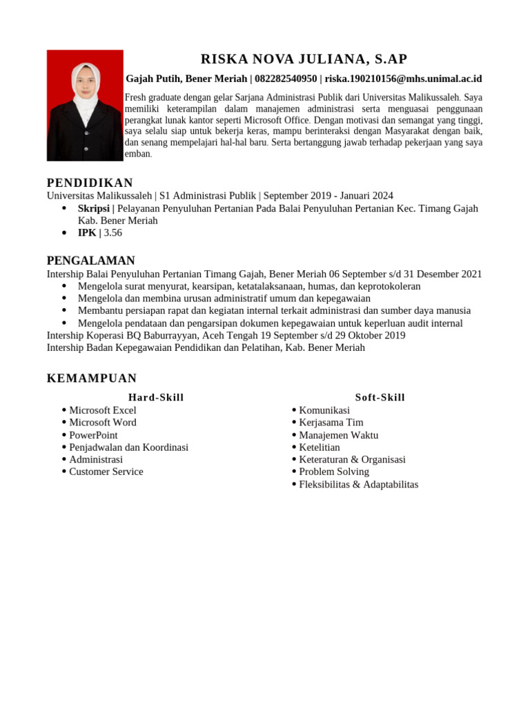 CV Riska Nova Juliana | PDF