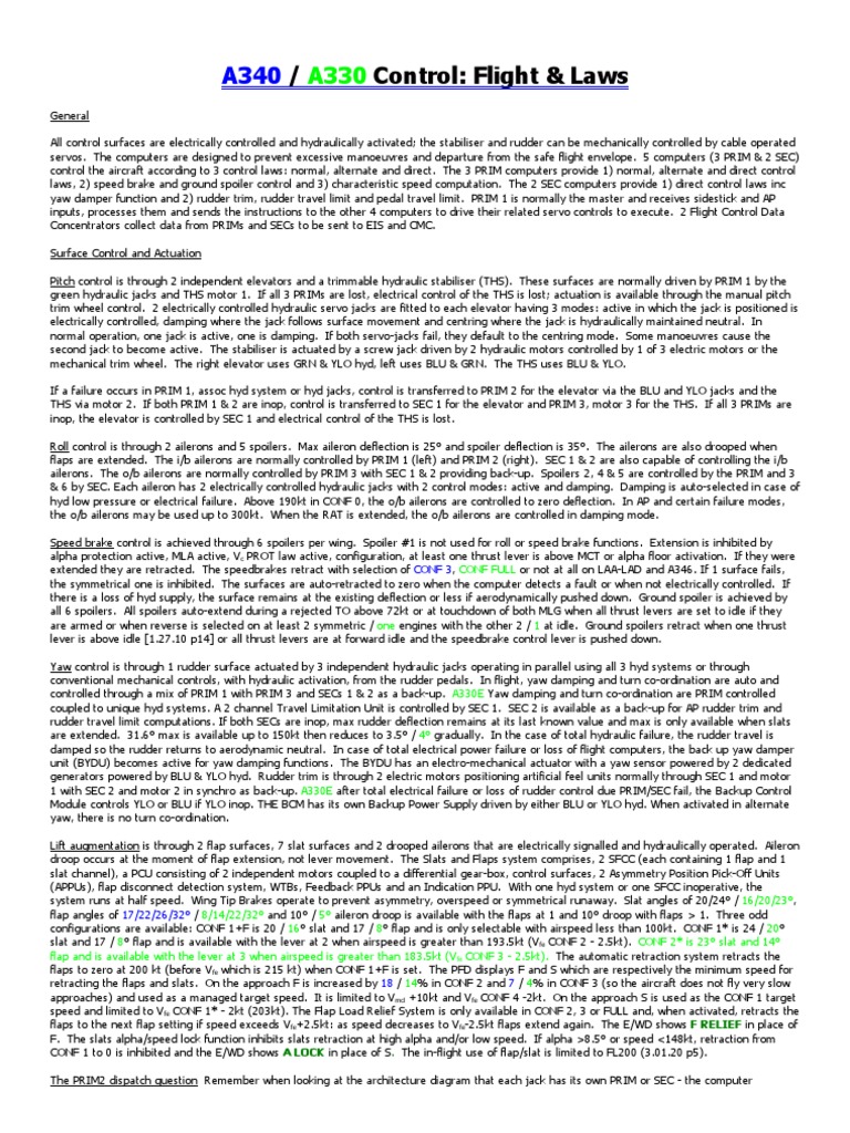 Control: Flight & Laws: Conf 3 | PDF | Aircraft Flight Control System ...