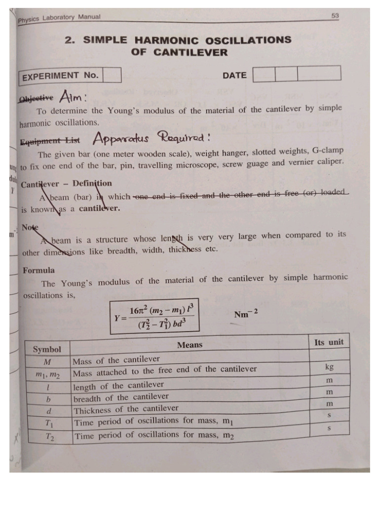 Exp No 7 Cantilever | PDF
