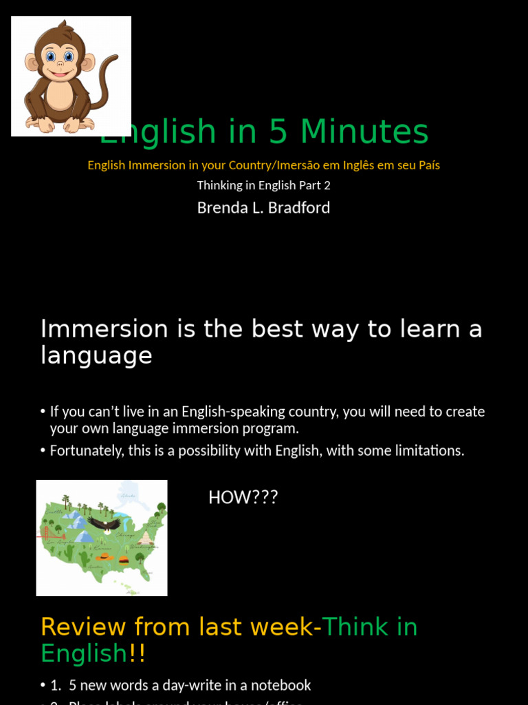 English Immersion in Your Country | PDF | English Language | Linguistics