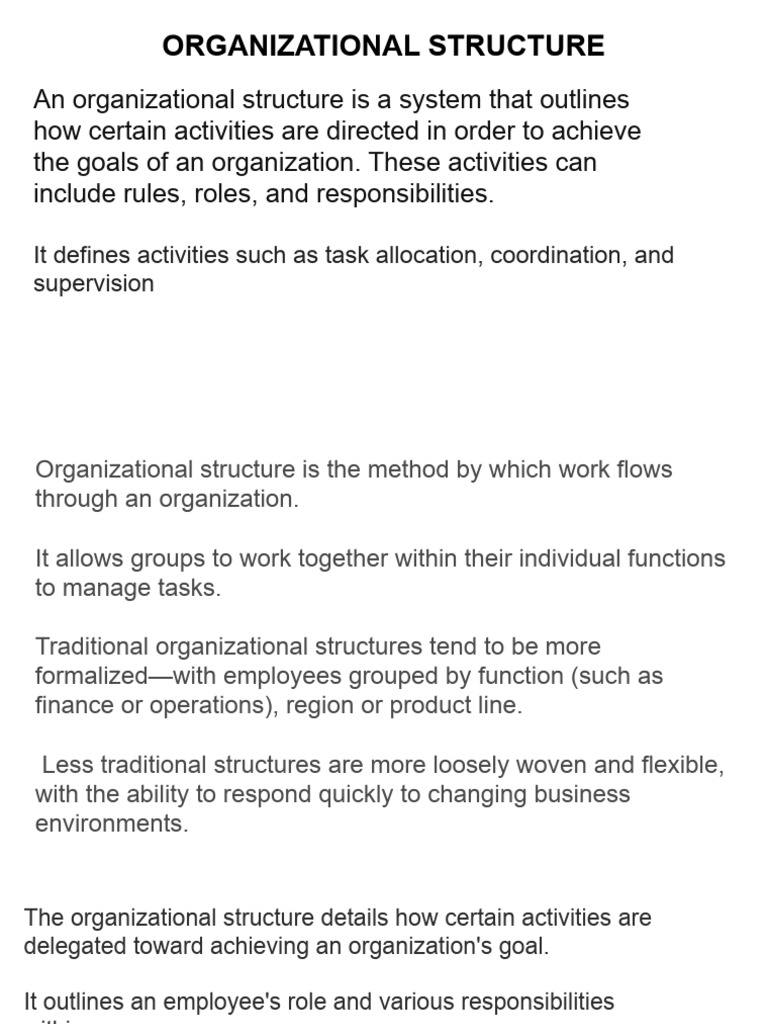 6BA - MOB - M2 - ORGANIZATIONAL STRUCTURE | PDF | Organizational ...