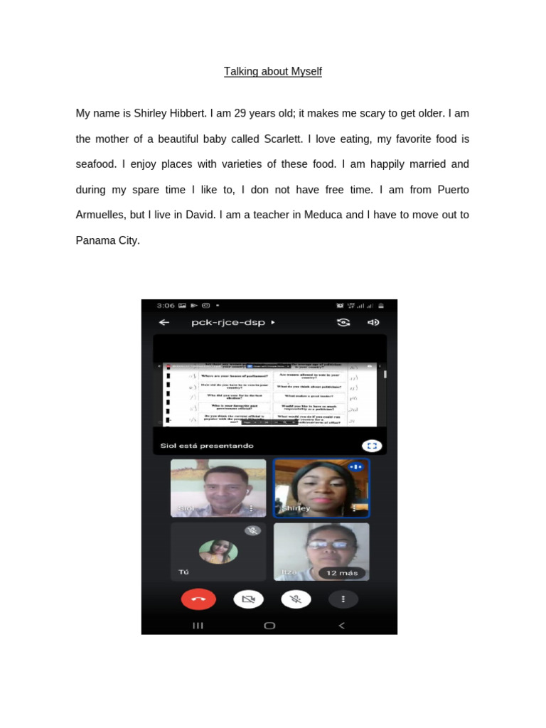 Talking About Myself | PDF