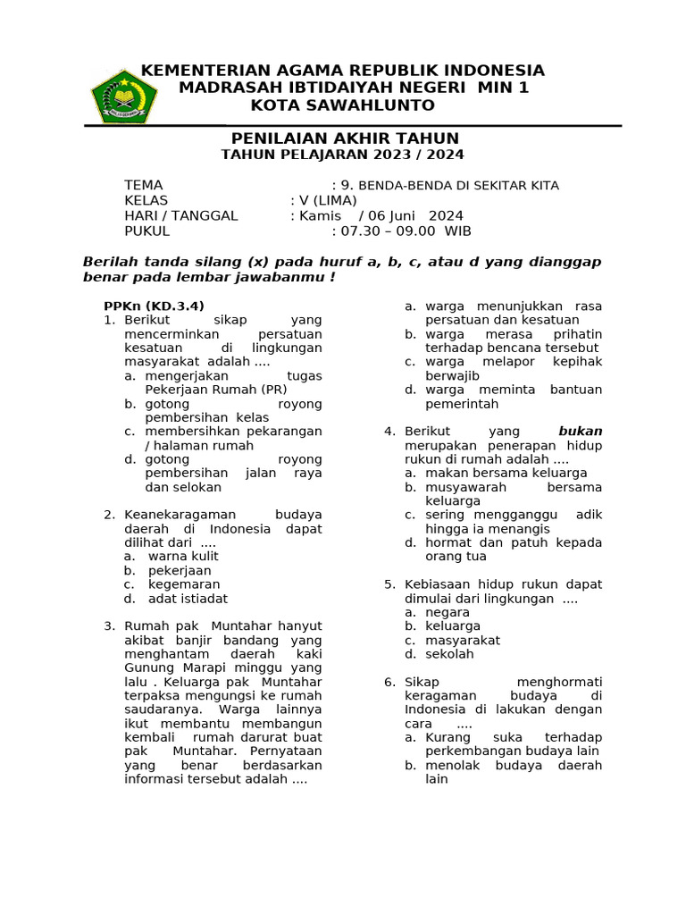 PAS II TEMA 9 KL5 (Lima) | PDF