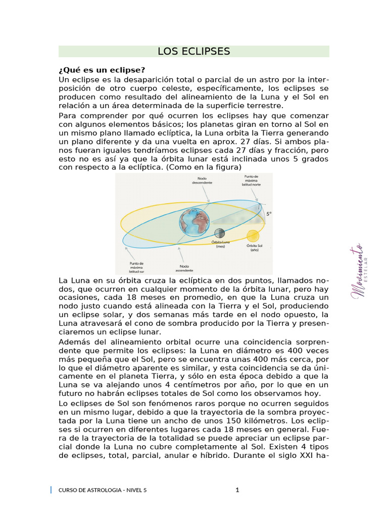 Los Eclipses | PDF | Eclipse | Luna