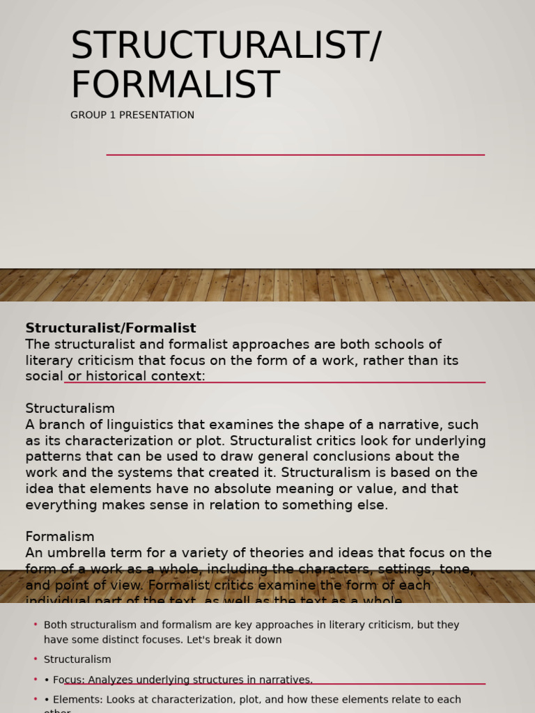 STRUCTURALIST AND FORMALIST | PDF