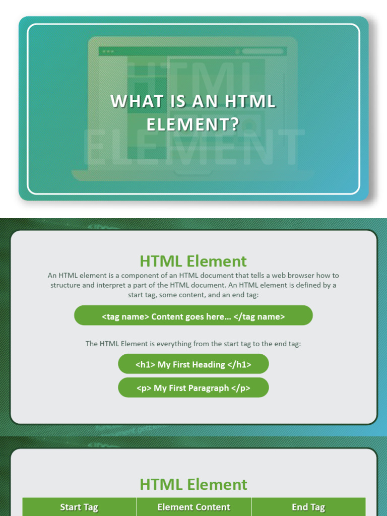 Lesson 1.2 - HTML Elements, Structure and Web Browser Purpose | PDF ...