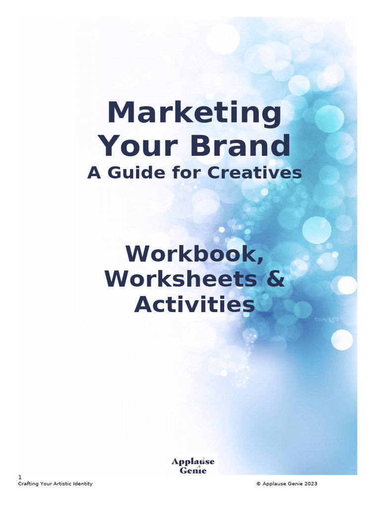 Marketing Your Brand For Creatives Worksheets | PDF | Brand ...