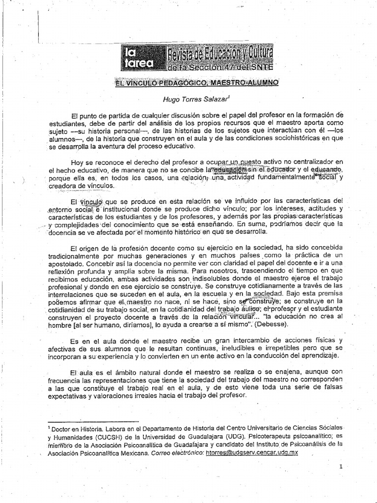 4 - Vinculo Pedagógico EXP 7 | PDF