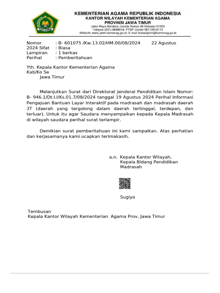 Bantuan Layar Interaktif Madrasah | PDF