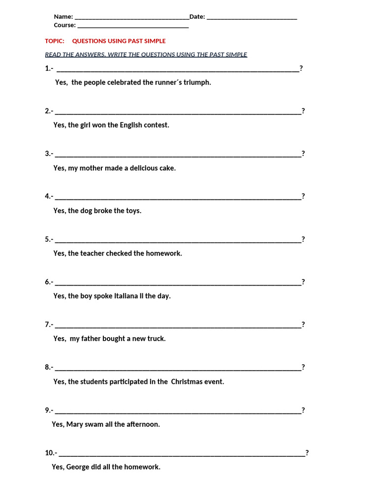 English Activity Tuesday, December 3rd | PDF