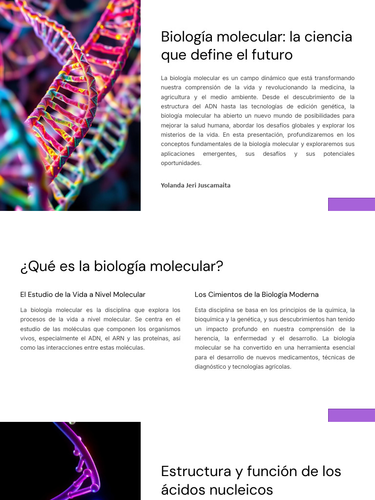 Biologia-molecular - Yolanda Jeri Juscamaita | PDF | Gene | Adn