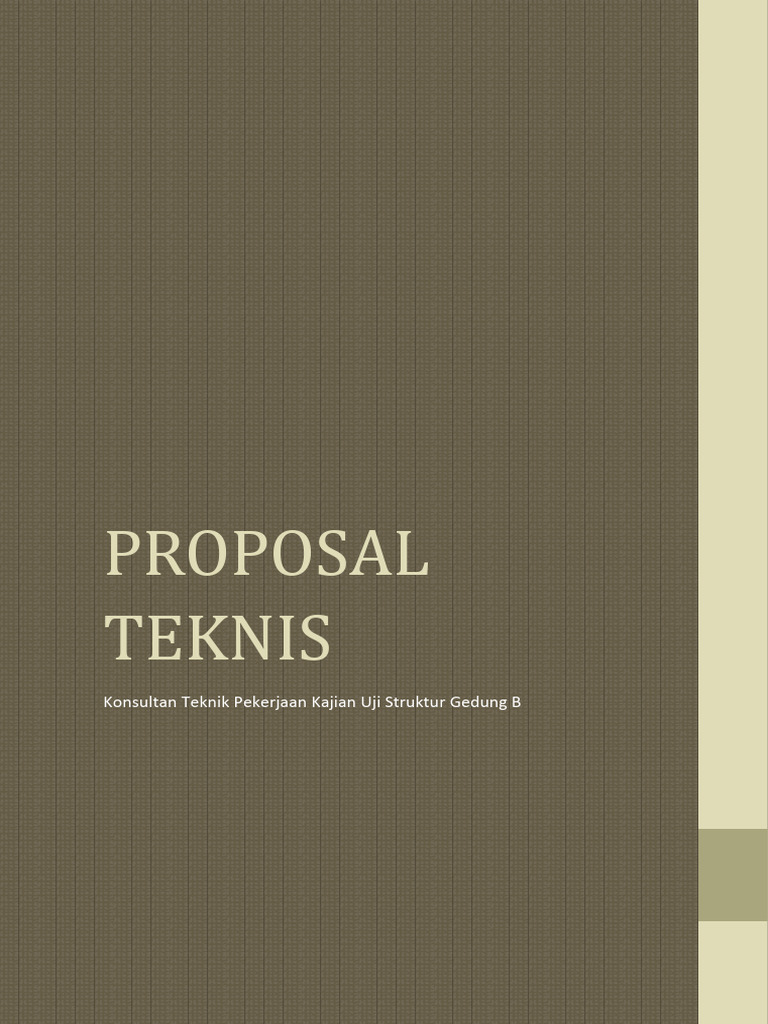 PROPOSAL TEKNIS Uji Struktur Gedung B - 2024 | PDF