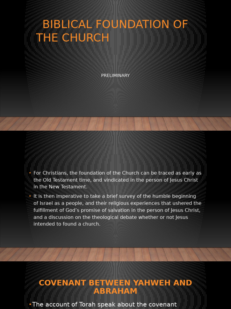 BIBLICAL FOUNDATION | PDF | Jesus | Covenant (Biblical)