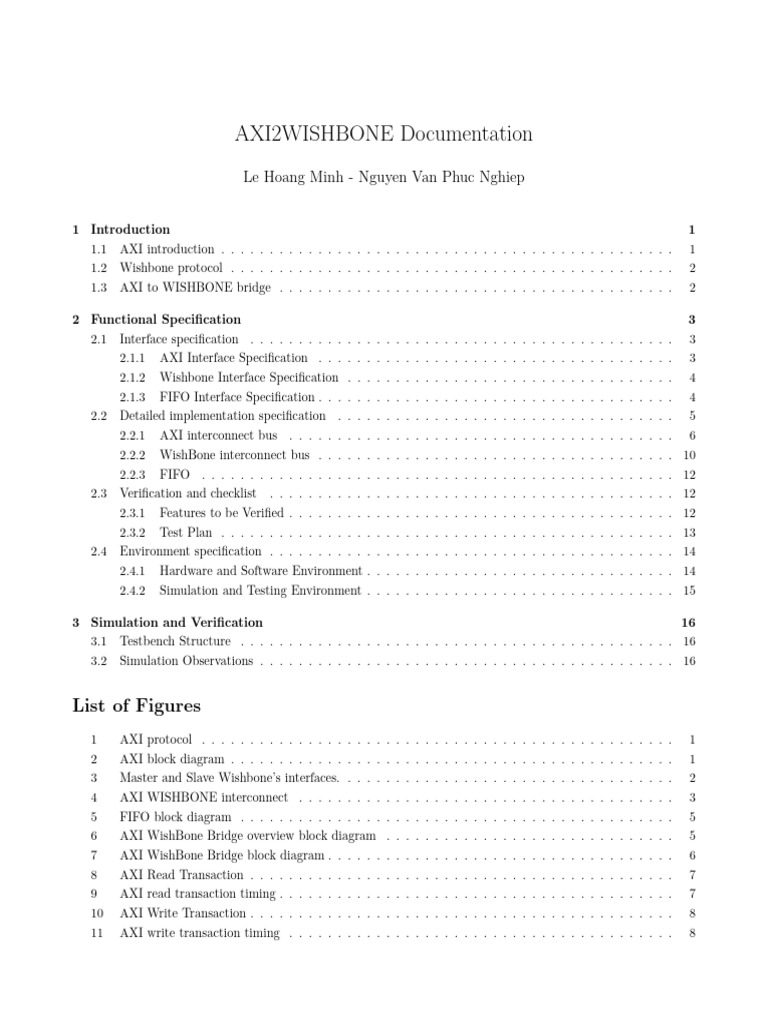 AXI2WISHBONE Documentation-1 | PDF | Pointer (Computer Programming) | Transmission Control Protocol