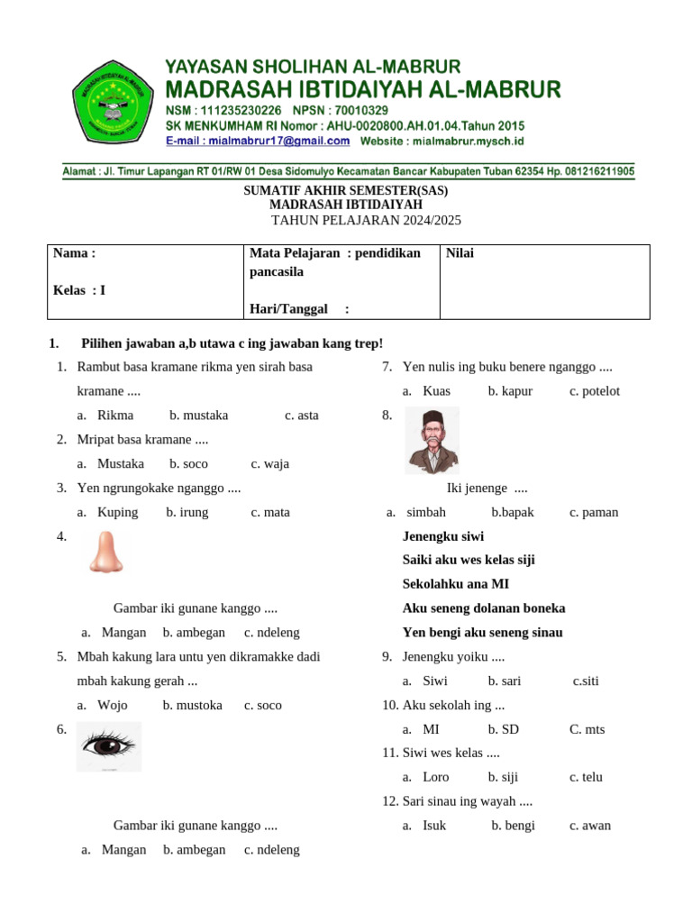 Sas B Jawa 2024 | PDF