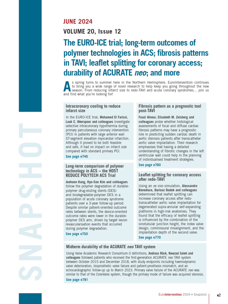 000B EIJ-Snapshot 246e v4 | PDF | Percutaneous Coronary Intervention | Circulatory System