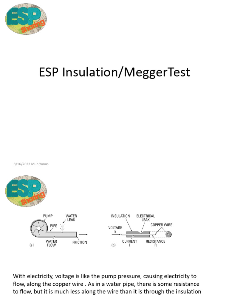 ESP Insulation-Megger Test | PDF | Electrical Resistance And ...