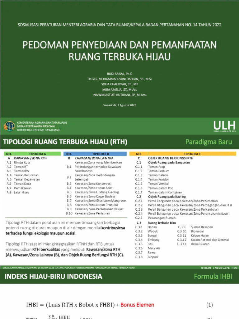 Permen ATR KBPN Nomor 14 Tahun 2022-Paparan | PDF