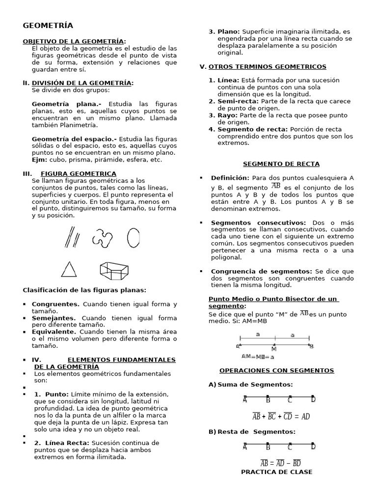 Fundamentos de Geometría y Figuras | PDF | Geometría | Triángulo