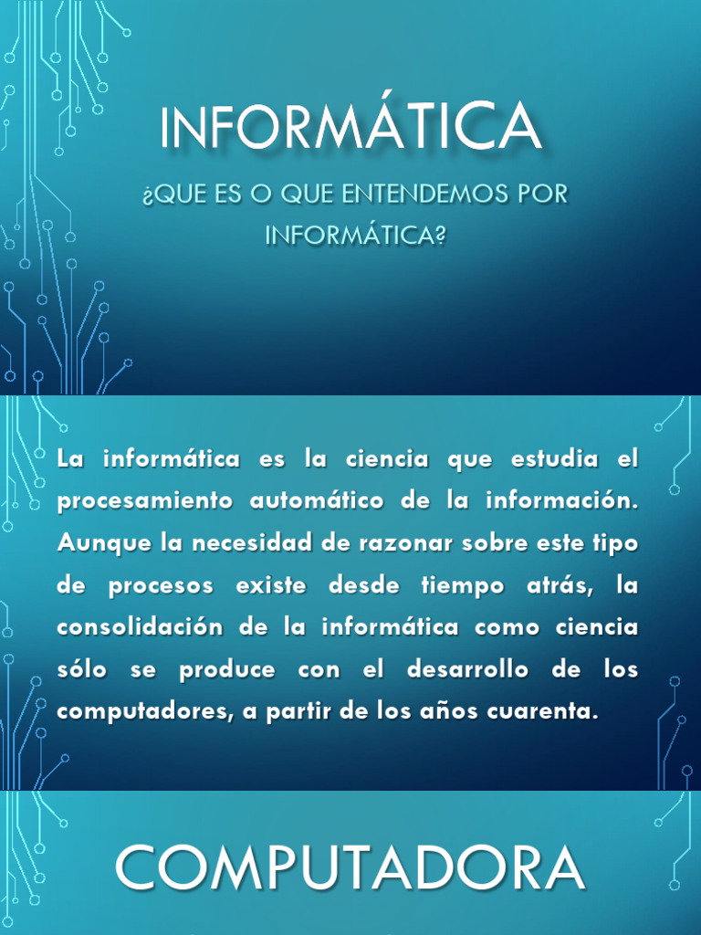 Introducción a la Informática | PDF | Microsoft Windows | Hardware de la computadora