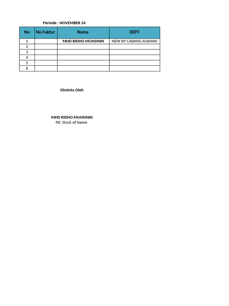 Form Request Brg Kp Cabang Asahan Baru (New)(1) | PDF
