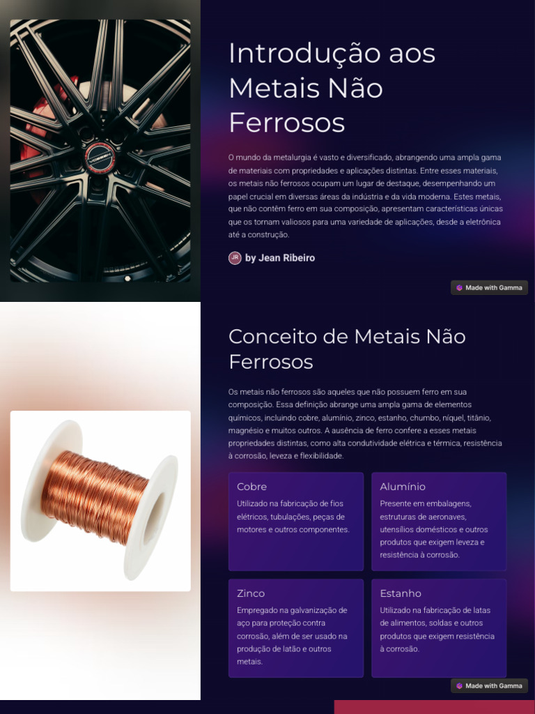 Introducao Aos Metais Nao Ferrosos | PDF | Metais | Alumínio