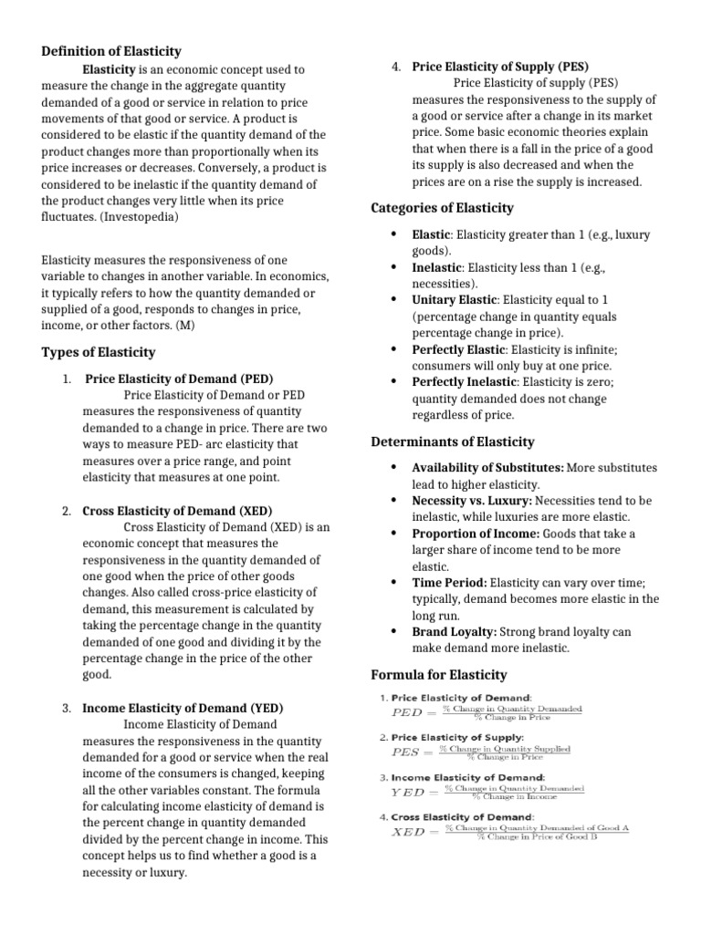 Elasticity | PDF | Elasticity (Economics) | Demand