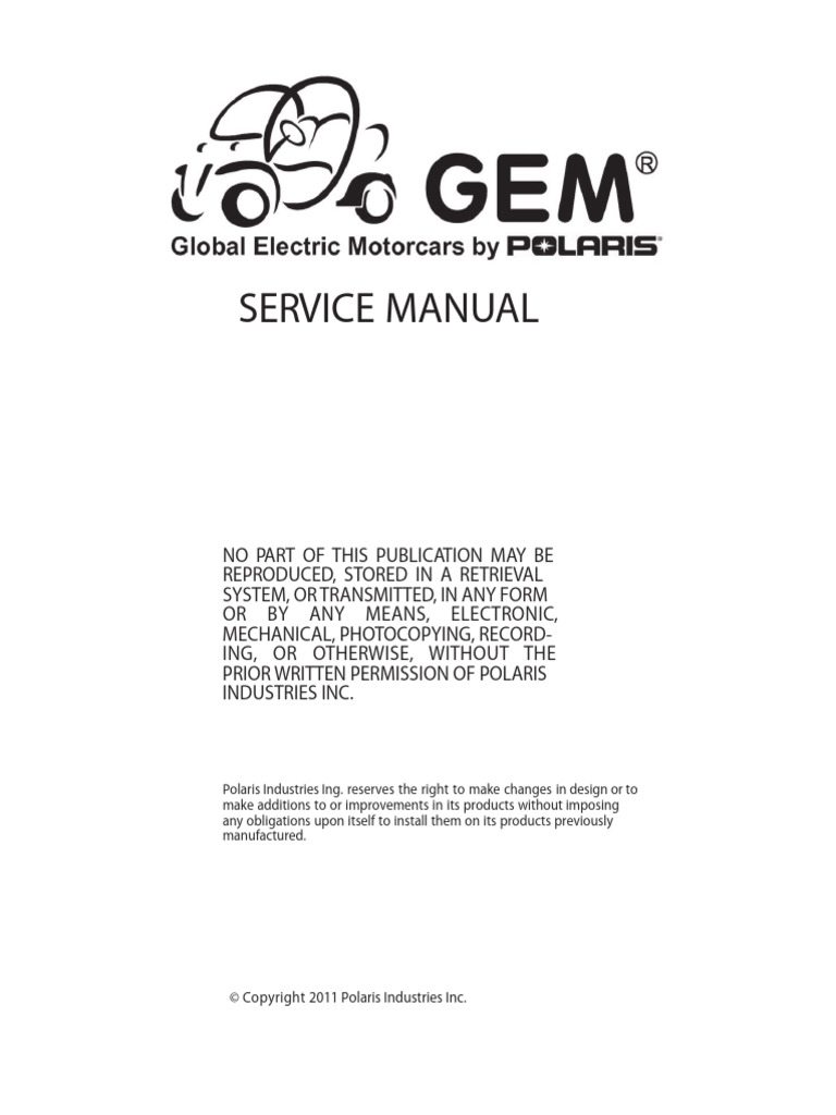2000 Gem Service Manual | PDF | Steering | Axle
