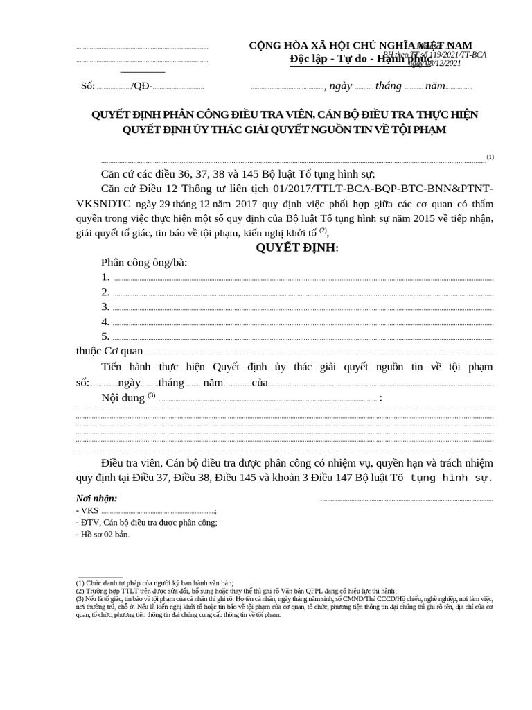 QD Phan Cong DTV, CBDT Thuc Hien QD Uy Thac Nguon Tin Ve TP | PDF