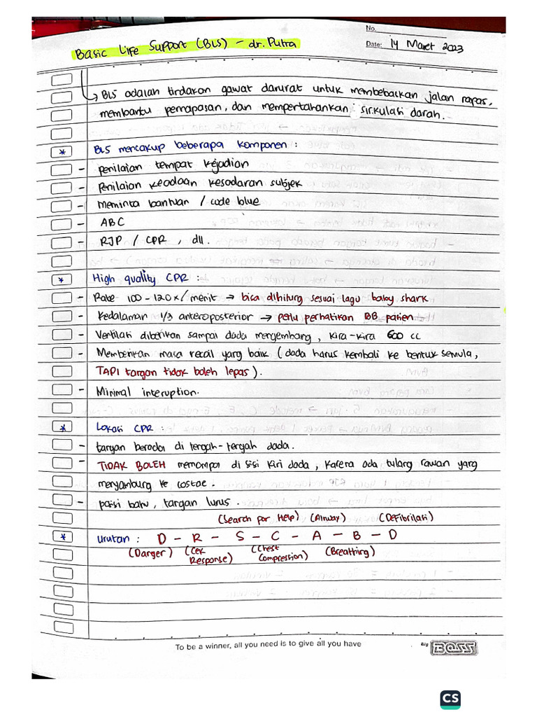 CTT_Basic Life Support_dr. Putra | PDF