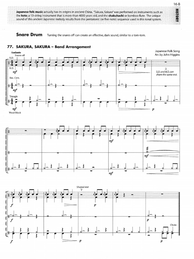 Zakura Zakura - Percusión | PDF