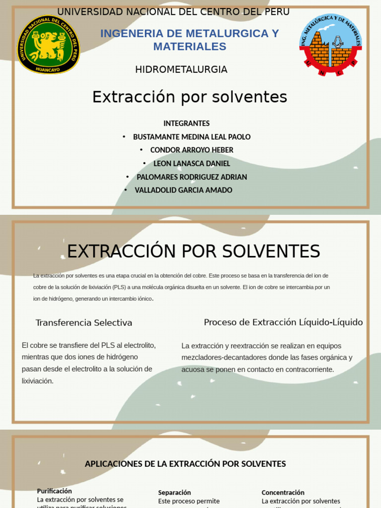 Exposicion Extraccion Por Solventes - Valladolid Garcia Amado Ismael ...