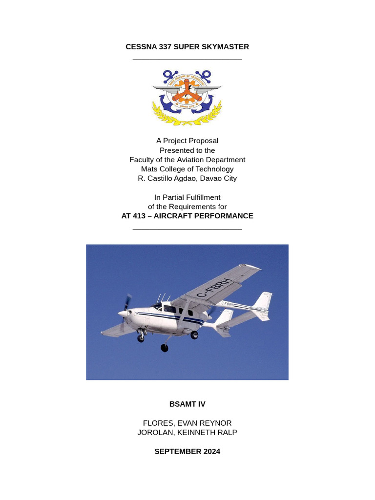 Cessna 337 Super Skymaster Overview | PDF | Wing Configurations ...