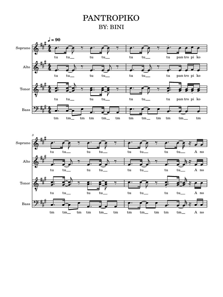 PANTROPIKO_SATB-_025855 | PDF | Singing | Vocal Music