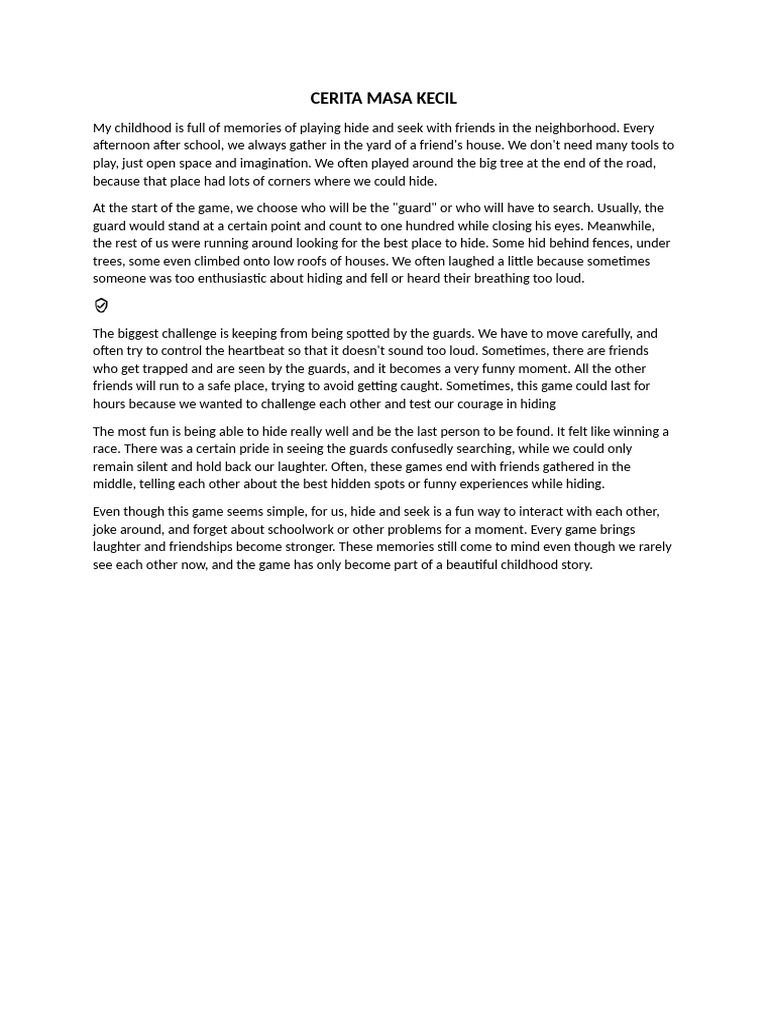 Cerita Masa Kecil Amell | PDF
