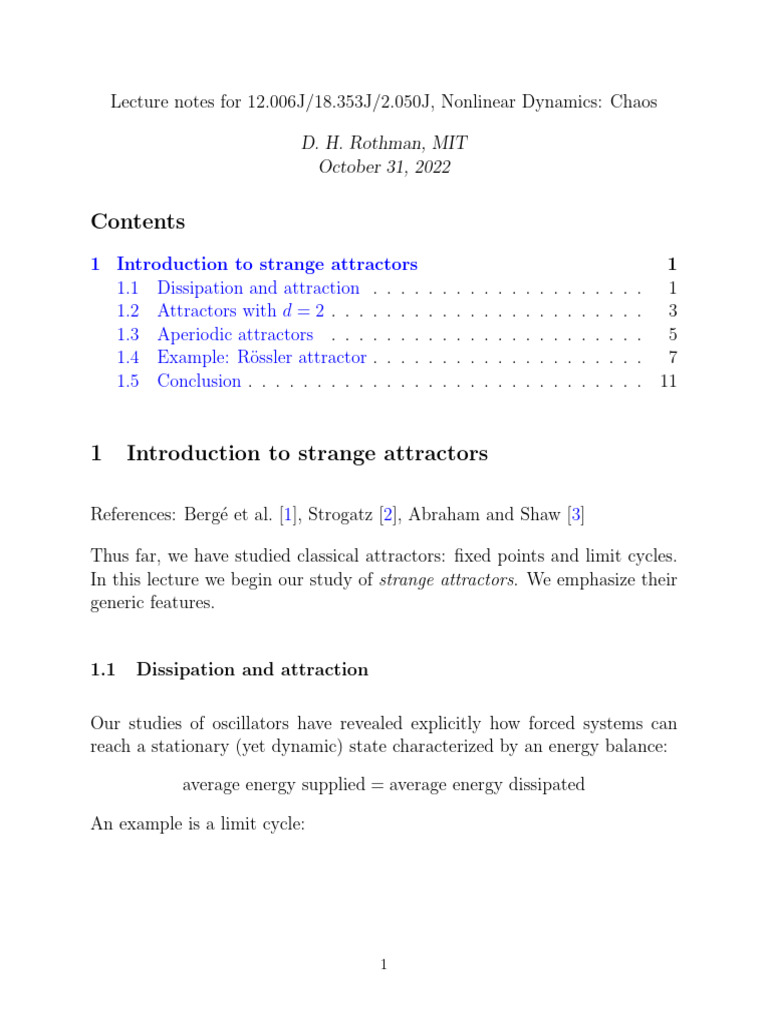 Mit12 006jf22 Lec19 | PDF | Attractor | Applied And Interdisciplinary Physics