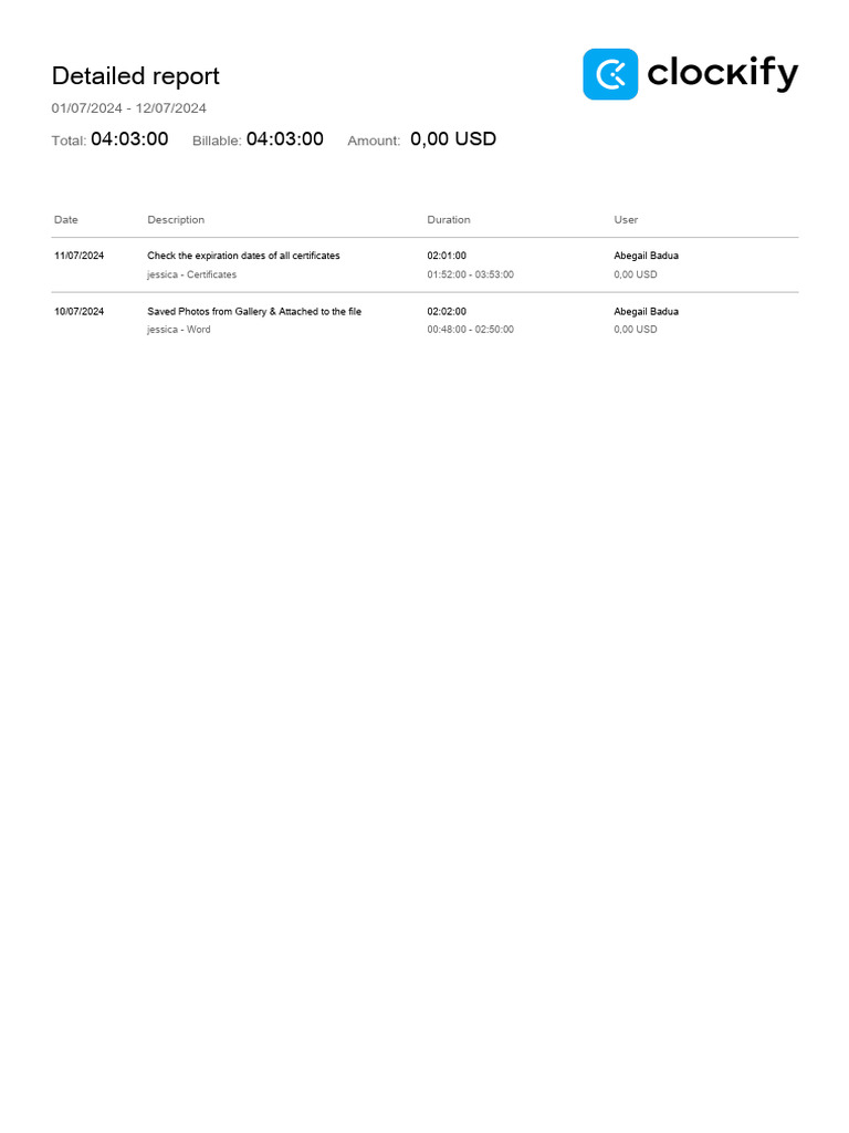 Clockify_Time_Report_Detailed_ | PDF Clockify_Time_Report_Detailed_ | PDF