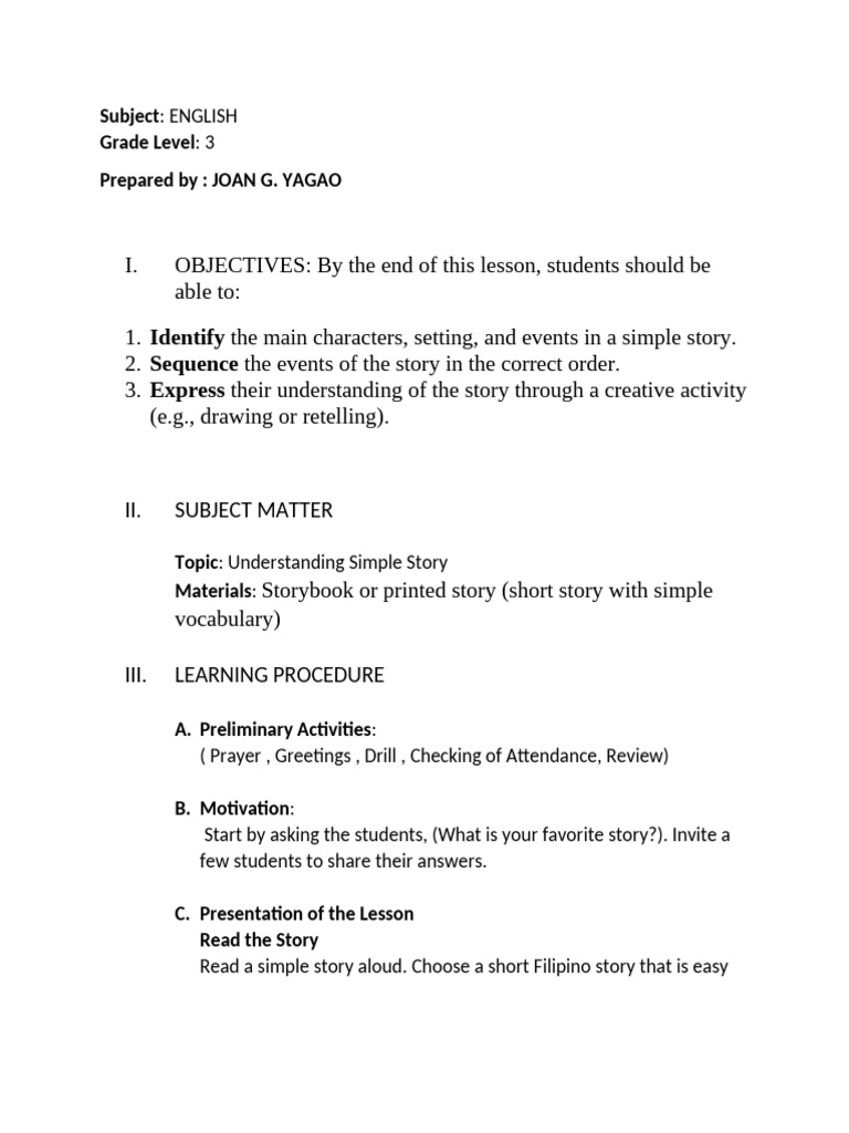 Lesson Plan in Literacy and Numeracy | PDF
