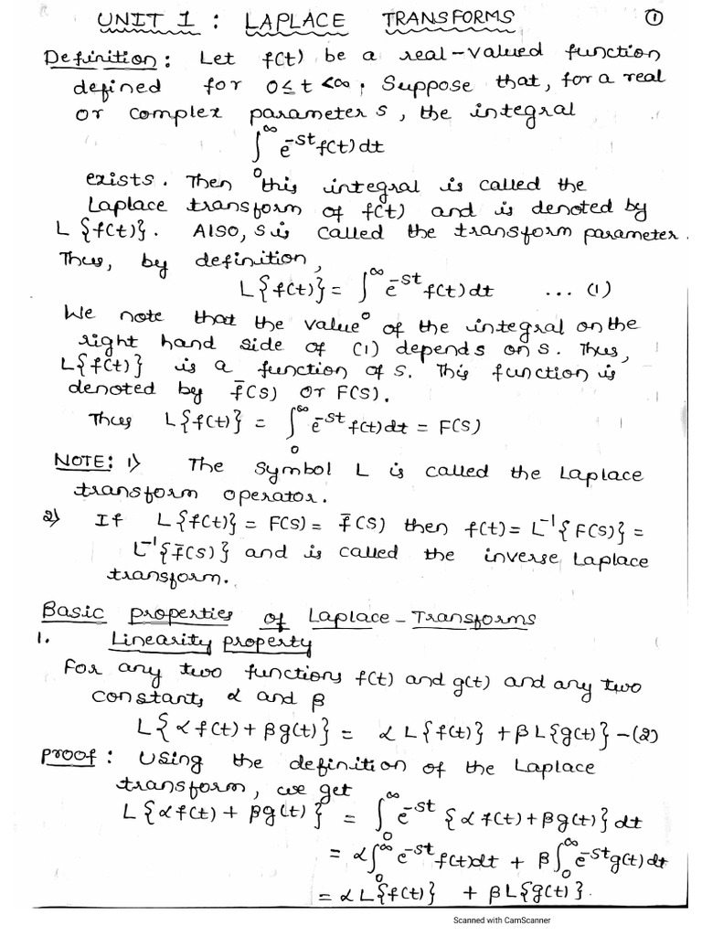 Laplace Transform | PDF