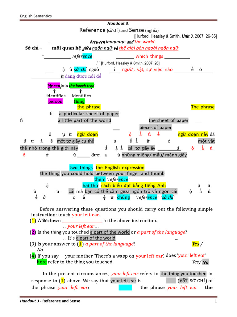 3.week5 - Reference & Sense | PDF