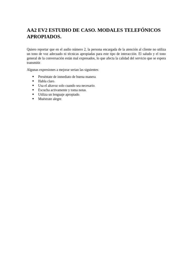 Aa2 Ev2 Estudio de Caso | PDF