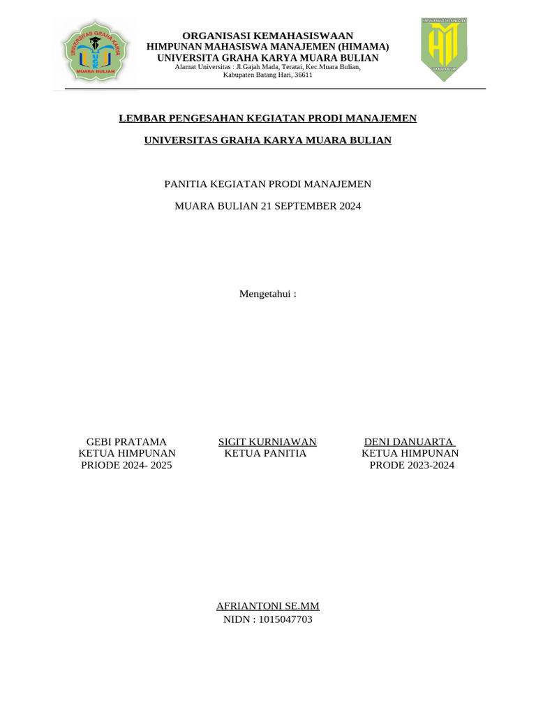PROPOSAL ACARA-1 | PDF