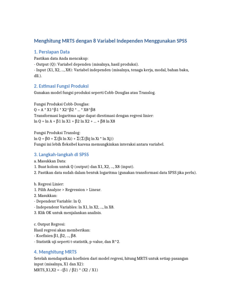 Menghitung MRTS SPS | PDF