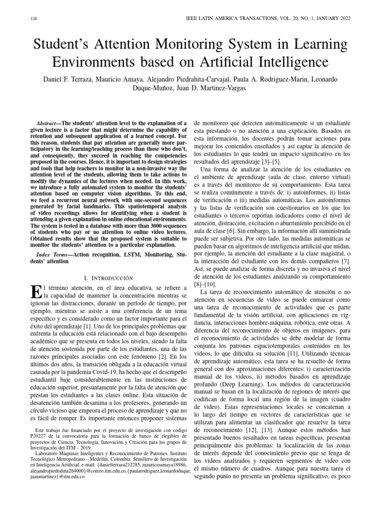 Student's Attention Monitoring System in Learning Environments Based On ...