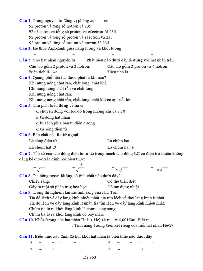Đề 353 | PDF
