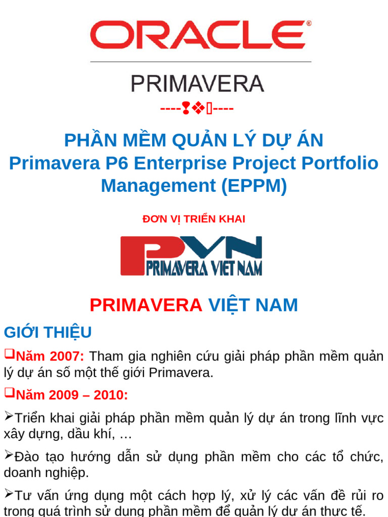 Demo Primavera p6 Eppm 2024 | PDF